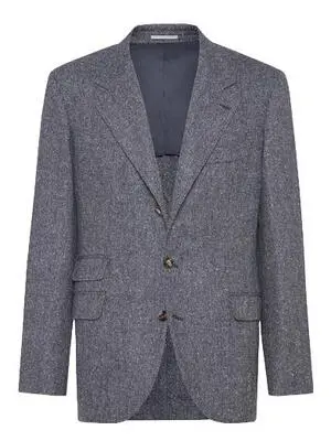 Brunello Cucinelli Deconstructed Cavallo Blazer - Navy Blue