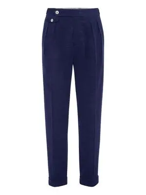 Brunello Cucinelli Double Pleated Trousers - Sapphire