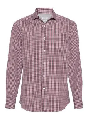 Brunello Cucinelli Check Shirt - Amaranth
