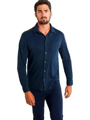Anatomie Nick Piquet Button Down Shirt - Navy