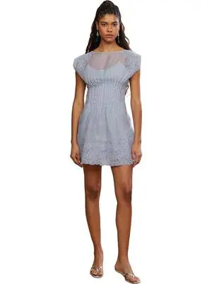 AMUR Georgina Mini Dress - Rain Cloud