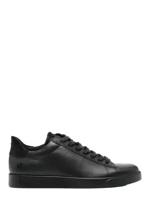 Ecco Lite Leather Sneakers - Black