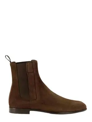 FERRAGAMO Suede Chelsea Boots - Brown