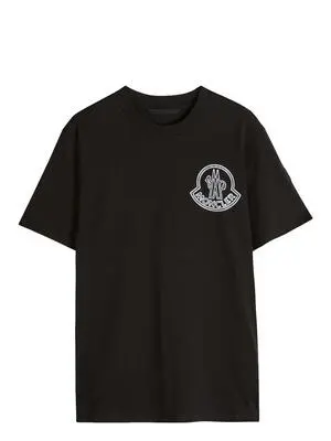 Moncler New Badge Logo-print Cotton T-shirt - Black