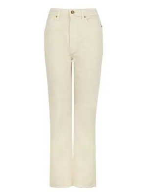 Khaite Abigail Straight-Leg Jeans Ivory