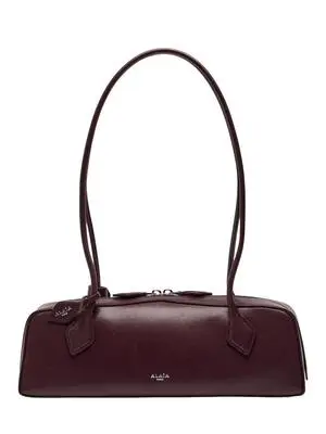 Alaïa Le Teckel Medium Grained Leather Shoulder Bag - Burgundy