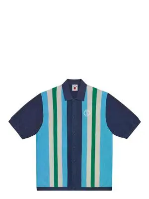 ICECREAM Striped Polo Shirt - Blue