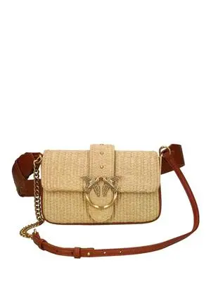 Pinko Small Love Shoulder Bag - Neutrals