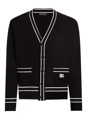 Dolce & Gabbana Cotton-piqué Cardigan - Black