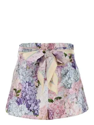 Zimmermann Printed Silk Shorts - White