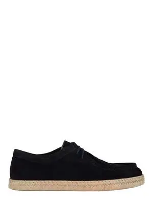 Geox Suede Derby Shoes - Black