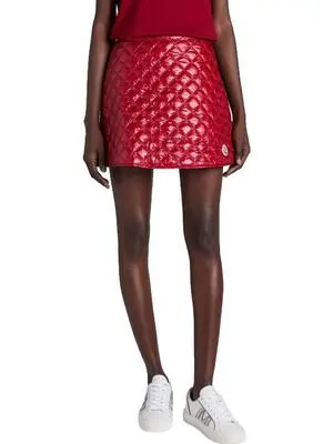 Moncler Quilted Miniskirt - Red Auburn