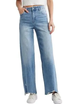 HIDDEN JEANS Frayed Hem Dad Jeans
