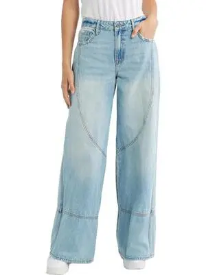 HIDDEN JEANS Seamed Super Wide Leg Jeans