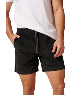 LEISURE LAB Patch Pocket Corduroy Shorts Black