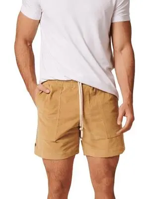 LEISURE LAB Patch Pocket Corduroy Shorts Camel