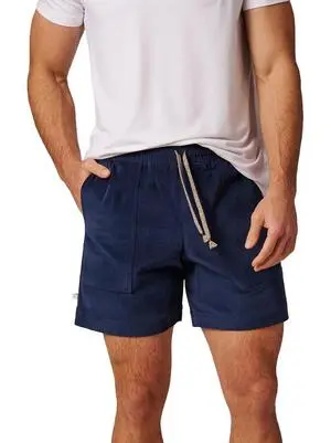 LEISURE LAB Patch Pocket Corduroy Shorts Indigo