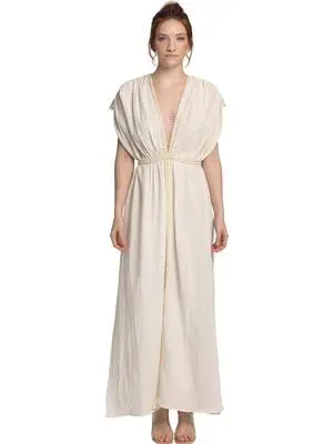 MONLICIA Helen Maxi Dress 100% Cotton Ivory