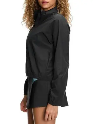 PELOTON Woven Seamed Run Shell - Jet Black
