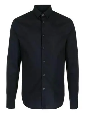 Armani Exchange Long-sleeve Cotton Shirt - Blue
