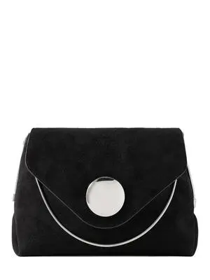 Khaite Bobbi Suede Shoulder Bag - Black