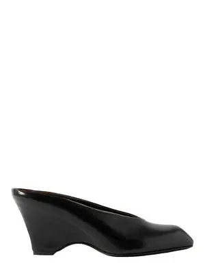 Khaite Colt Leather Mules - Black