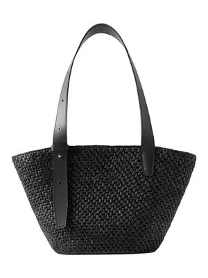 Lié Studio Bianca Small Raffia Tote - Black