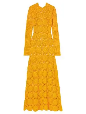 ESCVDO Siula Crocheted Organic Cotton Maxi Dress