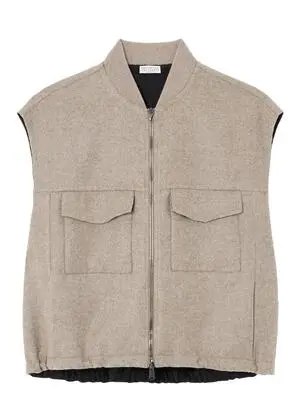 Brunello Cucinelli Wool-flannel Vest - Neutrals