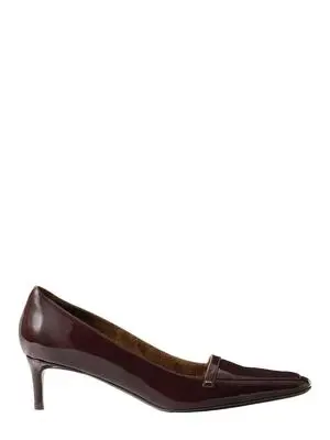 Khaite Celia Patent-leather Pumps - Burgundy