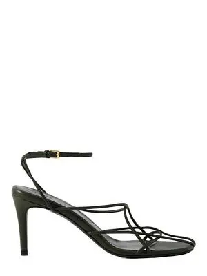 Khaite Loulou Leather Sandals - Green
