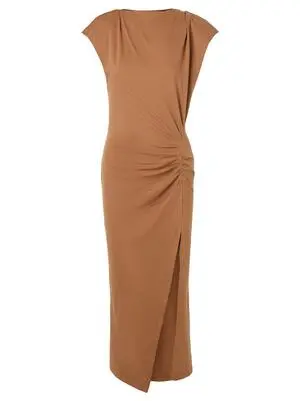 Isabel Marant Nadela Asymmetric Maxi Dress - Brown