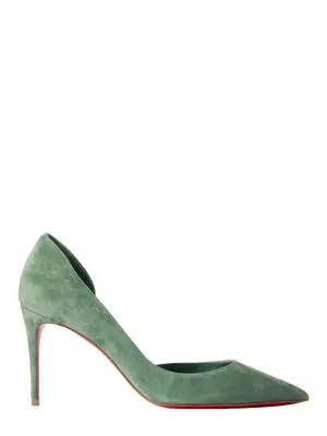 CHRISTIAN LOUBOUTIN Iriza 85 Suede Pumps - Green
