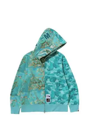BAPE BAPE X Van Gogh Museum Shark Full Zip Hoodie Sax