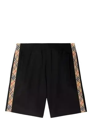 Burberry Check-trim Shorts - Black