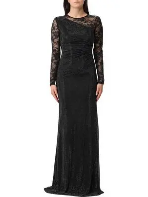 SELF-PORTRAIT Embellished Maxi Dress With Lace Accents - Black