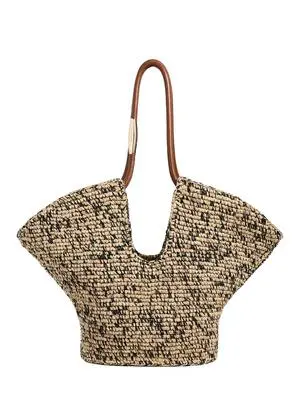 Zimmermann Medium Raffia Tote - Natural Mouline