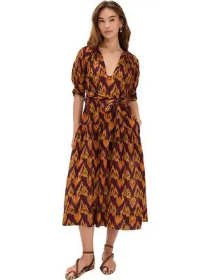 Ulla Johnson Selena Puff Sleeve Maxi Dress - Terra