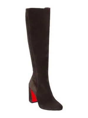 CHRISTIAN LOUBOUTIN Jane Knee High Boots - Cafe
