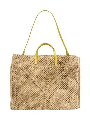 Clare V. Woven Raffia Tote Bag - Dune Raffia