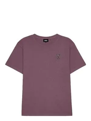 DALIX Martini Midweight Garment Dye Tee - Plum