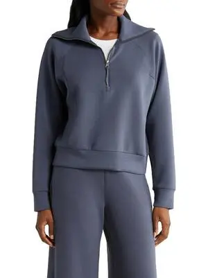 Spanx Airessentials Half Zip Sweatshirt Dark Storm