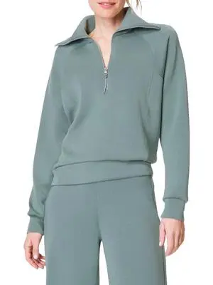 Spanx Airessentials Half Zip Sweatshirt Fennel