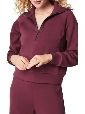 Spanx Airessentials Half Zip Sweatshirt Fig