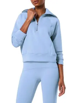 Spanx Airessentials Half Zip Sweatshirt Hydrangea