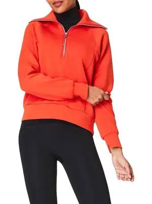 Spanx Airessentials Half Zip Sweatshirt Poppy