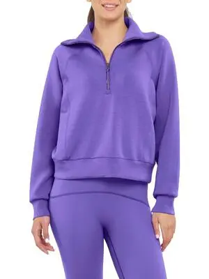 Spanx Airessentials Half Zip Sweatshirt - Vibrant Lilac