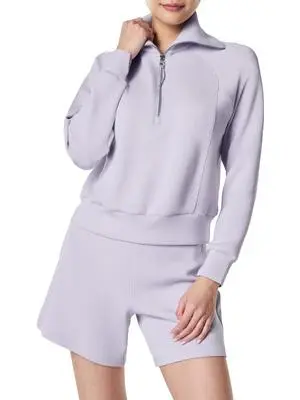 Spanx Airessentials Half Zip Sweatshirt Violet Air