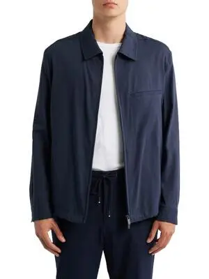BOSS Carper Linen-blend Jacket - Dark Blue
