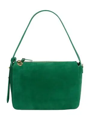 Clare V. Fleurine Leather Shoulder Bag - Deep Emerald